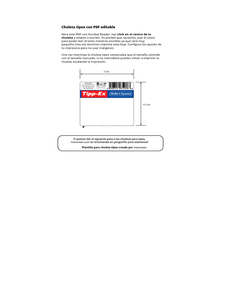 Plantilla Tipex Boli PDF | PDF