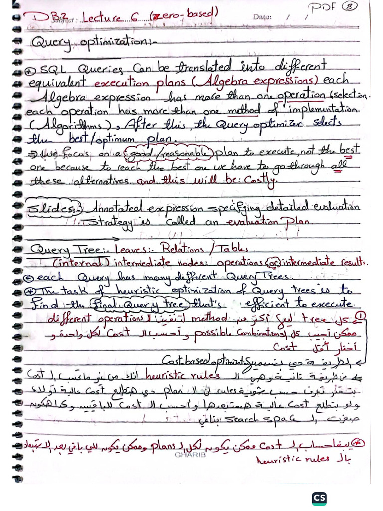 DB2 Lec6 (Query Optimization) | PDF