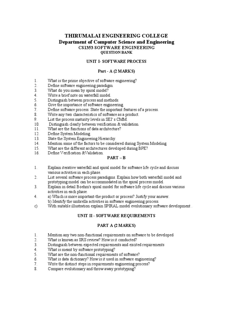 Se QB | PDF | Software Testing | Software Development Process Se QB | PDF | Software Testing | Software Development Process