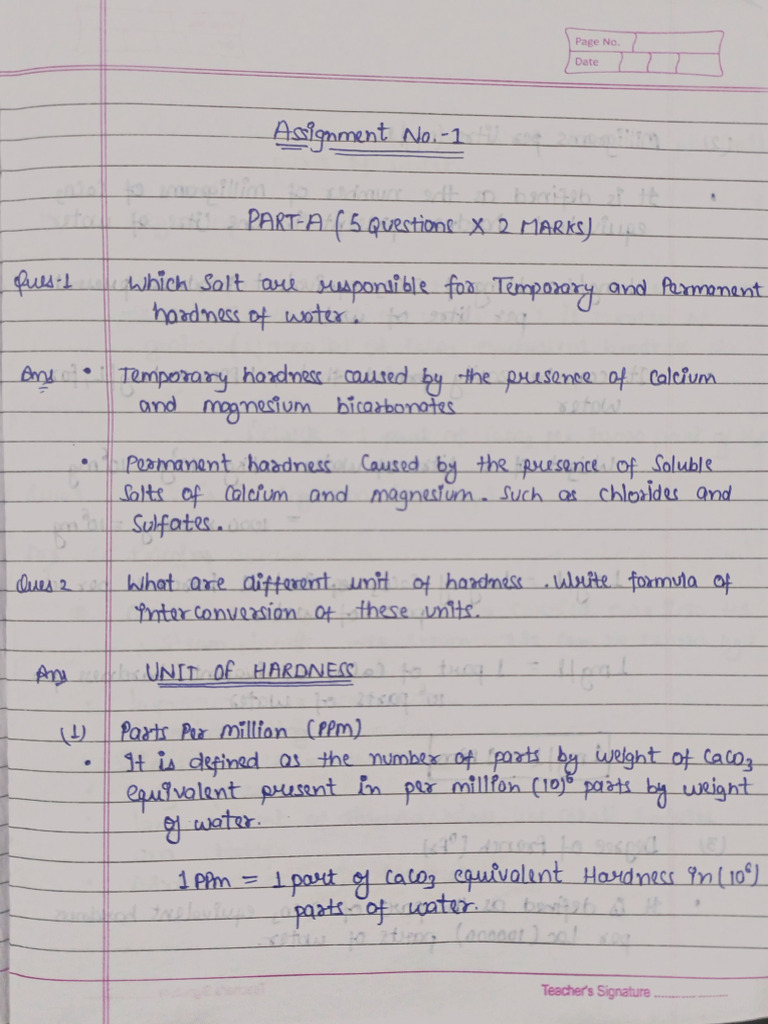 Chemistry Assignment 1 | PDF