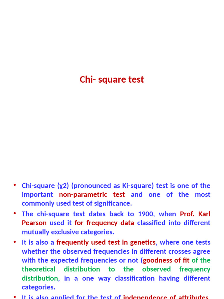 C31-Chi square test | PDF | Chi Squared Test | Statistical Hypothesis ...