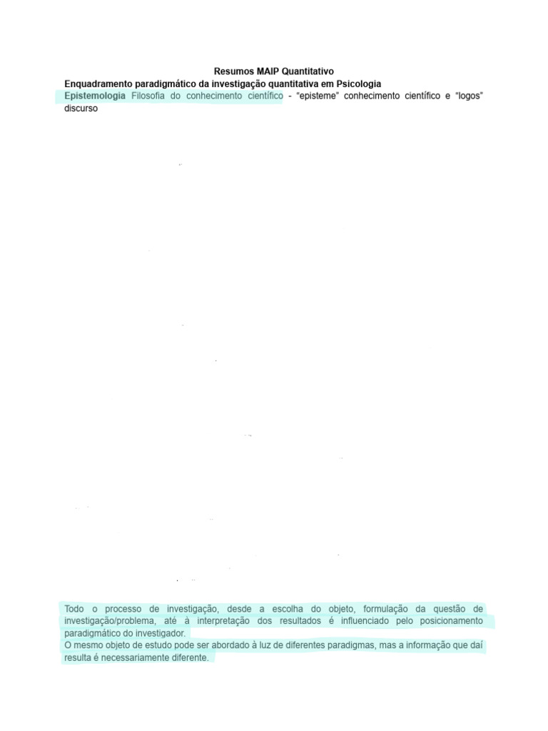 2024 - MAIP - Quantitativos | PDF | Amostragem (Estatística) | Método científico