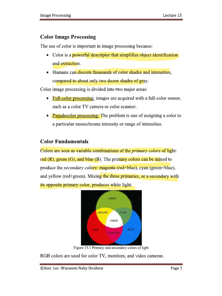 Colour Processing | PDF