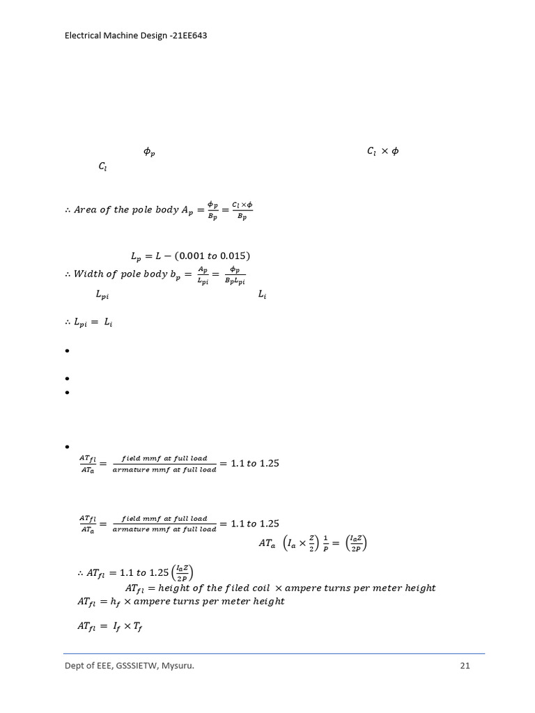 MODULE 2-EMD - Field Winding Design | PDF | Flux | Magnetic Field