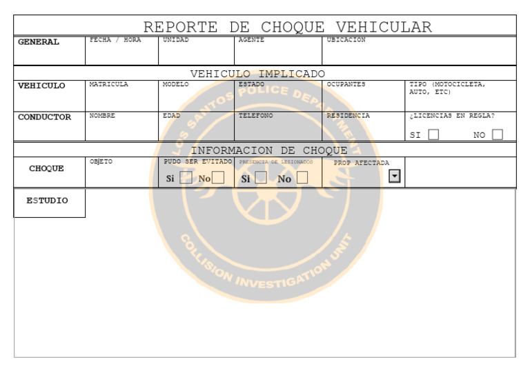 TCIU Informe Choque | PDF