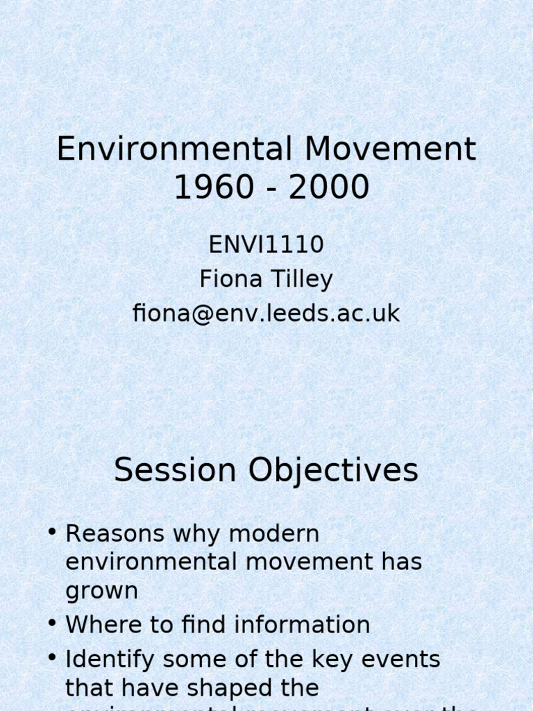 Environmental Movement | PDF | Sustainability | Environmental Movement