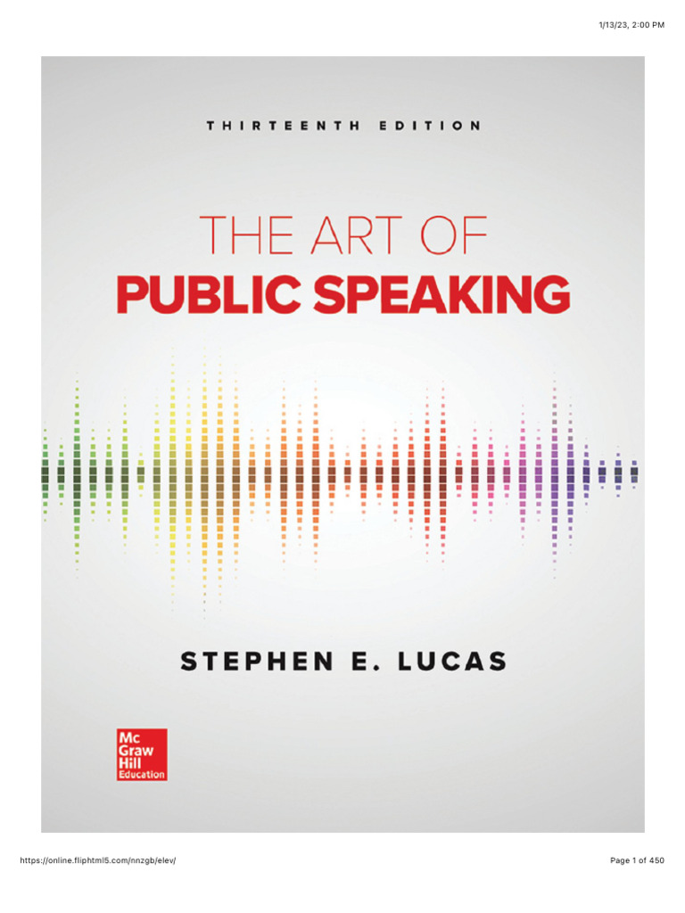 The Art of Public Speaking 13th Ed. | PDF