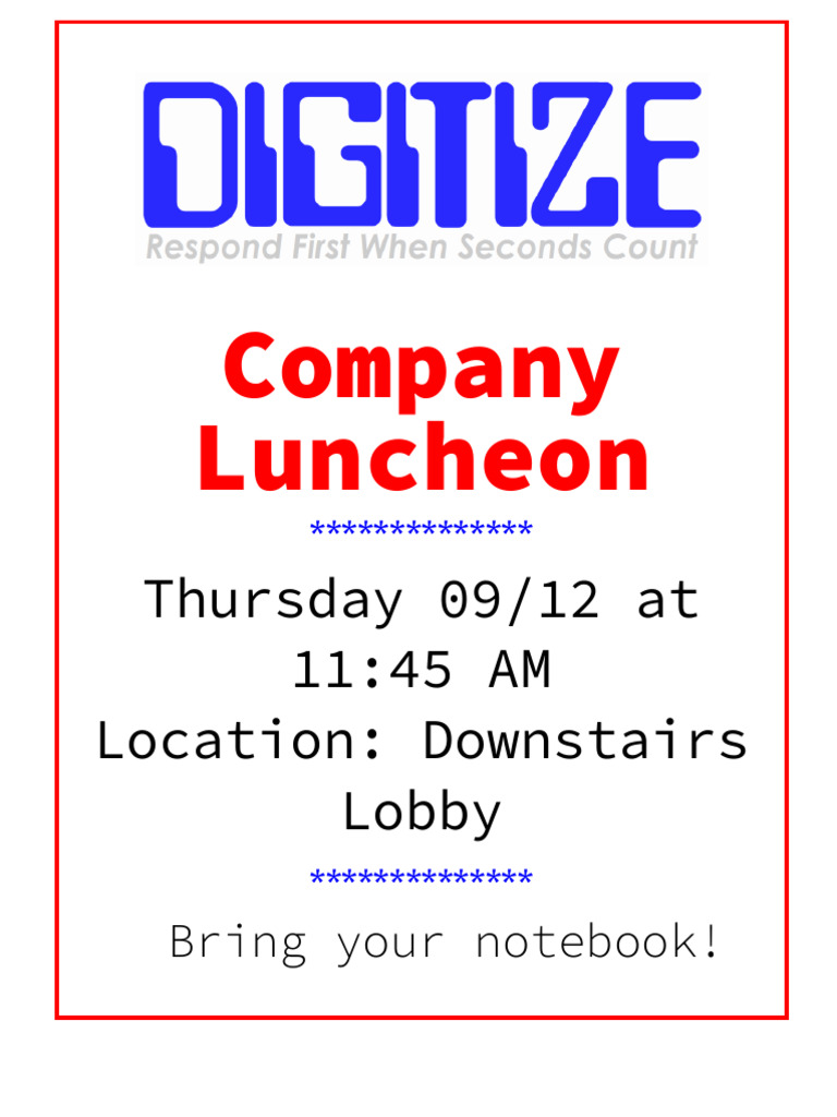 Monthly Luncheon Poster | PDF