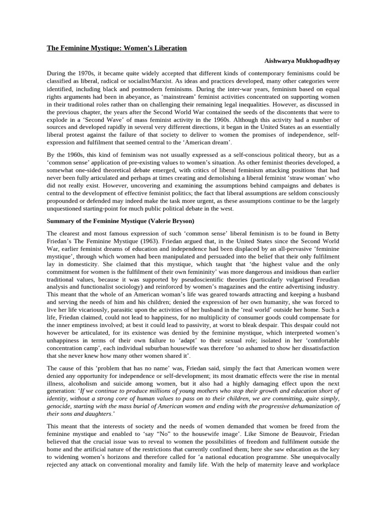 Feminism's Second Wave Awakening | PDF | Feminism | Gender Studies