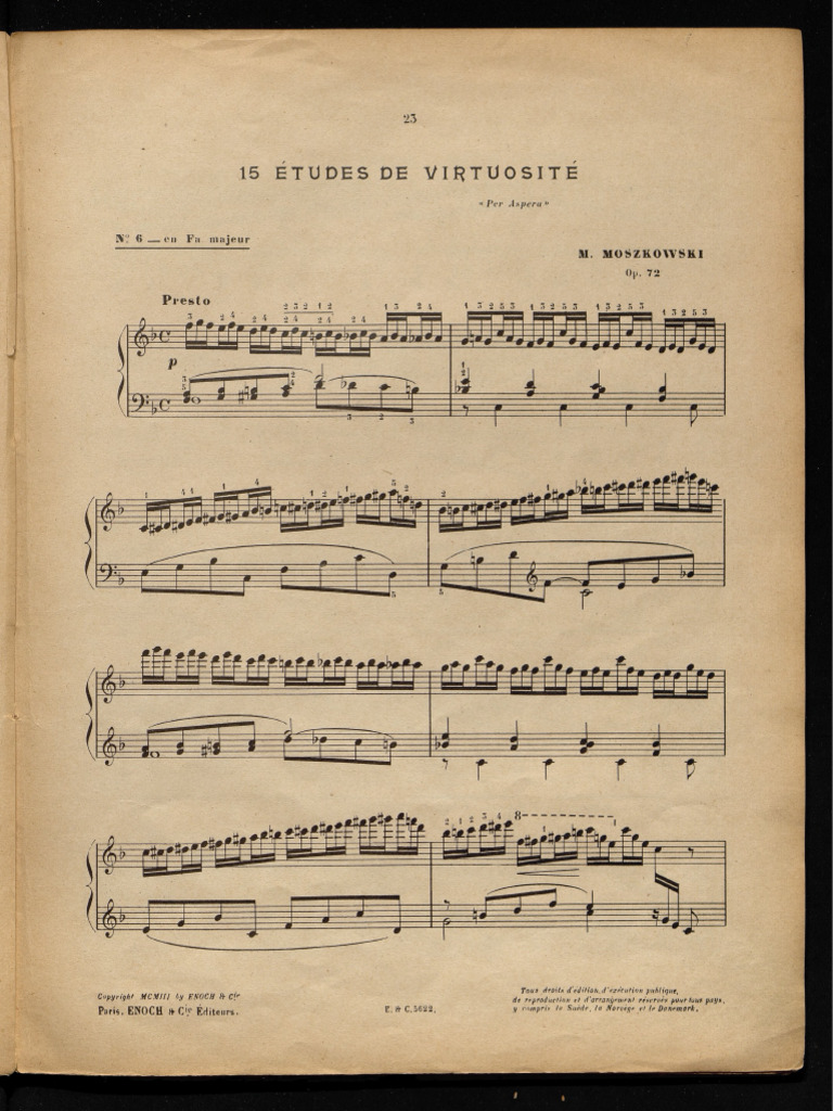 Etude Op 72 6 Moszkowski | PDF