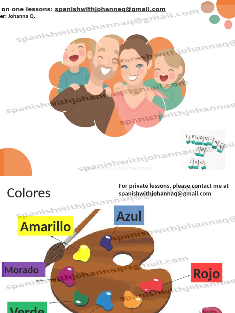 Colors - Spanish Lesson | PDF