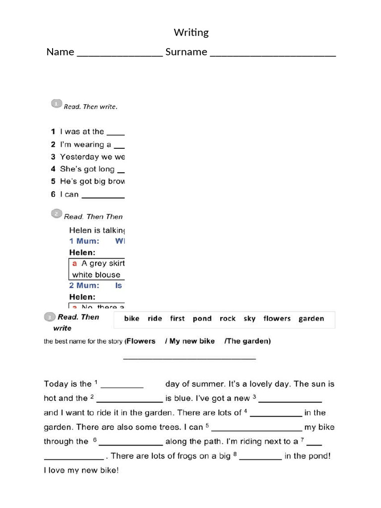 Writing 3 form (1) | PDF
