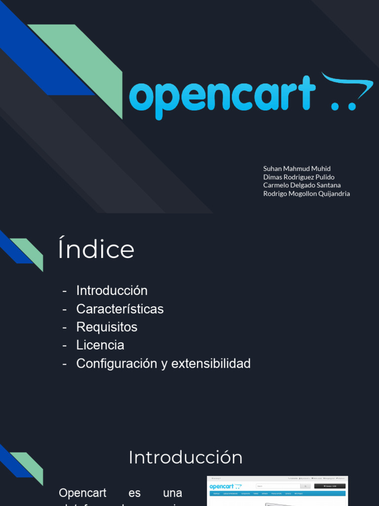 Presentación Opencart | PDF