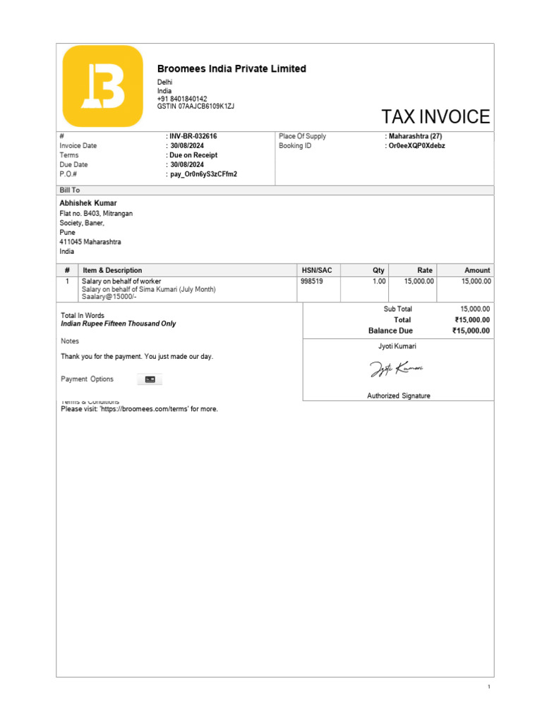 INV-BR-032616 - Copy | PDF