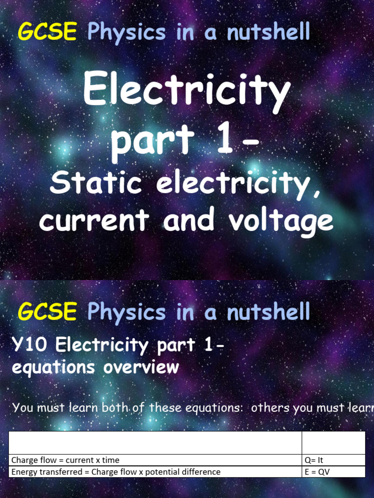 Electricity Revision Powerpoint | PDF | Voltage | Series And Parallel ...