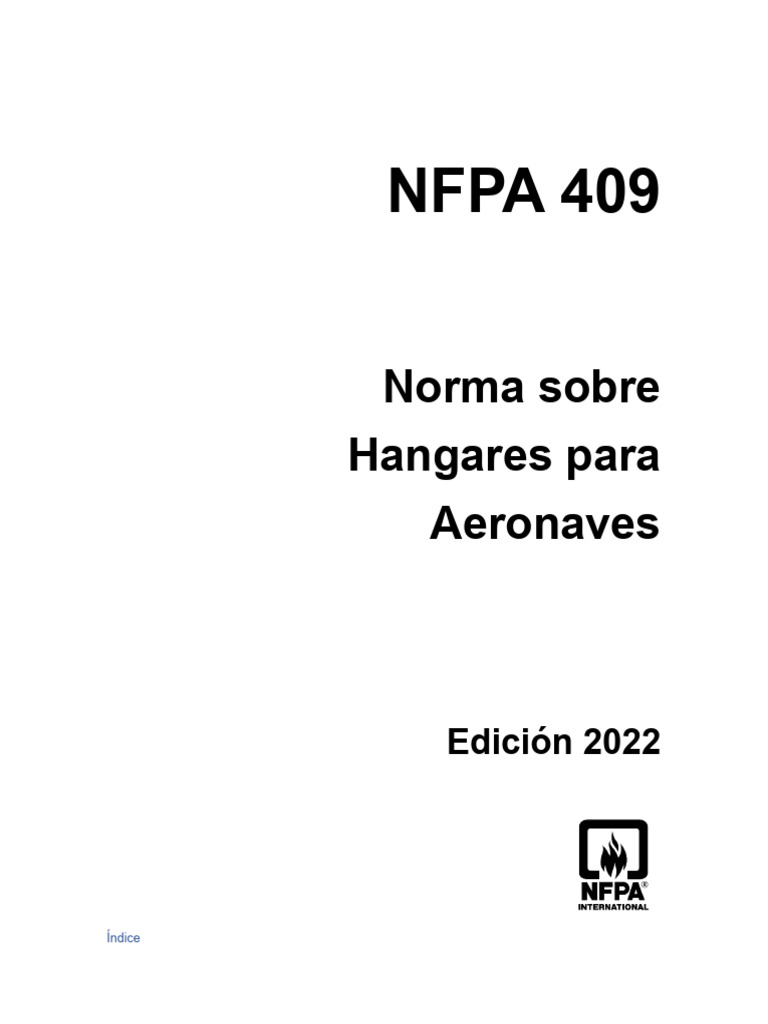 Nfpa 409 2022 1 | PDF | Hangar | Aviación