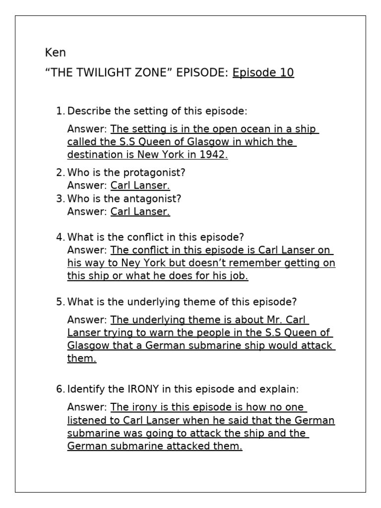 The Twilight Zone Episode 3 (AutoRecovered) | PDF | Ships