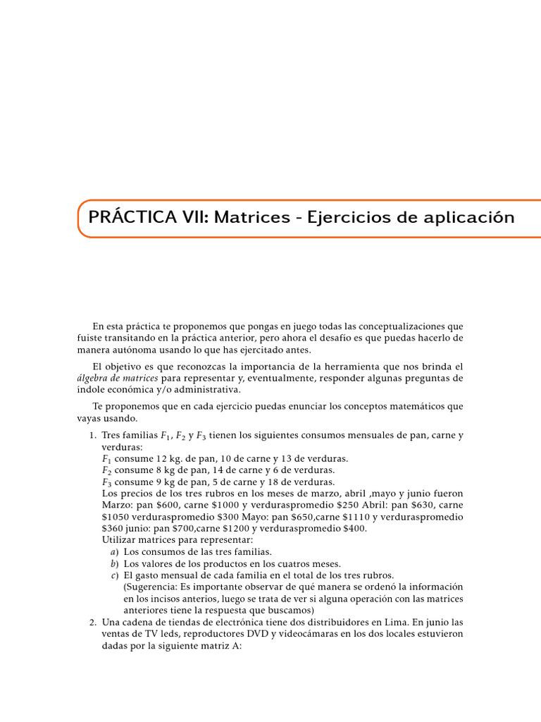 Práctica 7. Aplicaciones de Matrices | PDF | Matriz (Matemáticas)