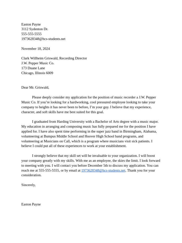 PayneEaston_CoverLetter | PDF