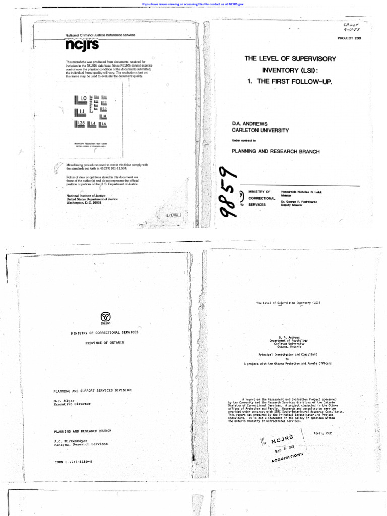 Original LSI | PDF | Criminal Justice | Crime & Violence