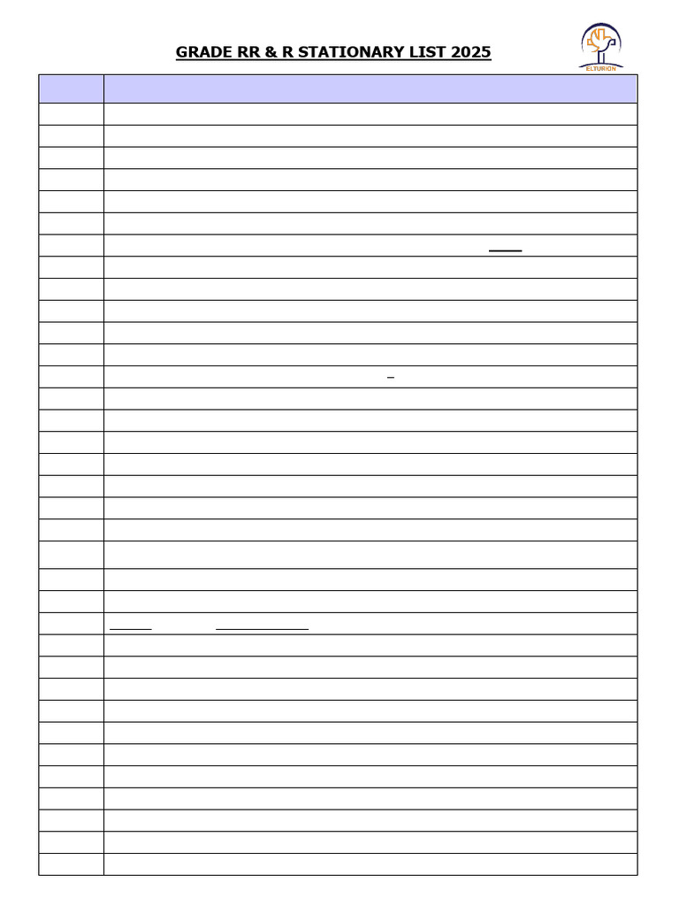 Grade-R-and-RR-stationery | PDF