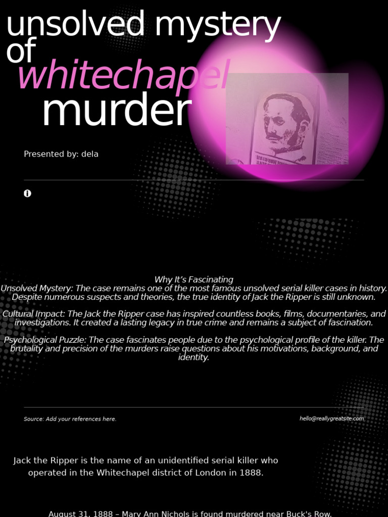 Presentation D | PDF | Jack The Ripper | Law Enforcement