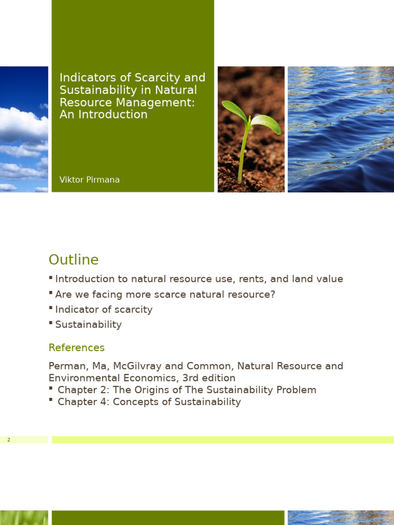Indicators of Resource Scarcity & Sustainability | PDF | Economic ...