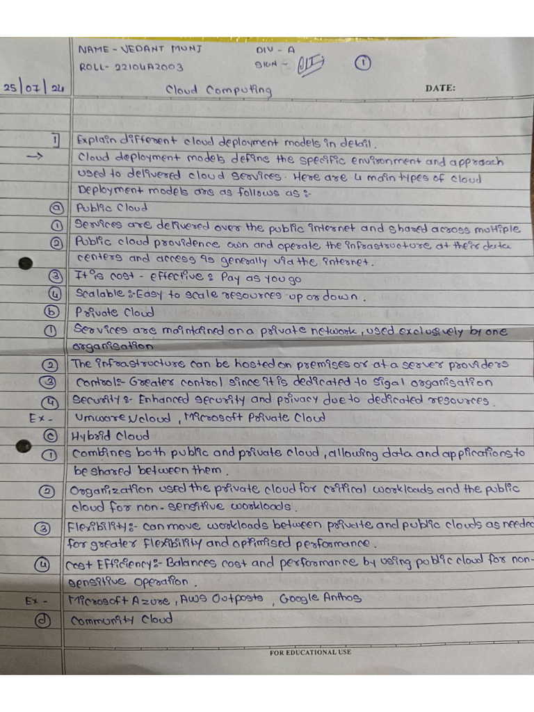 CLOUD COMPUTING ASSIGNMENT (1) | PDF