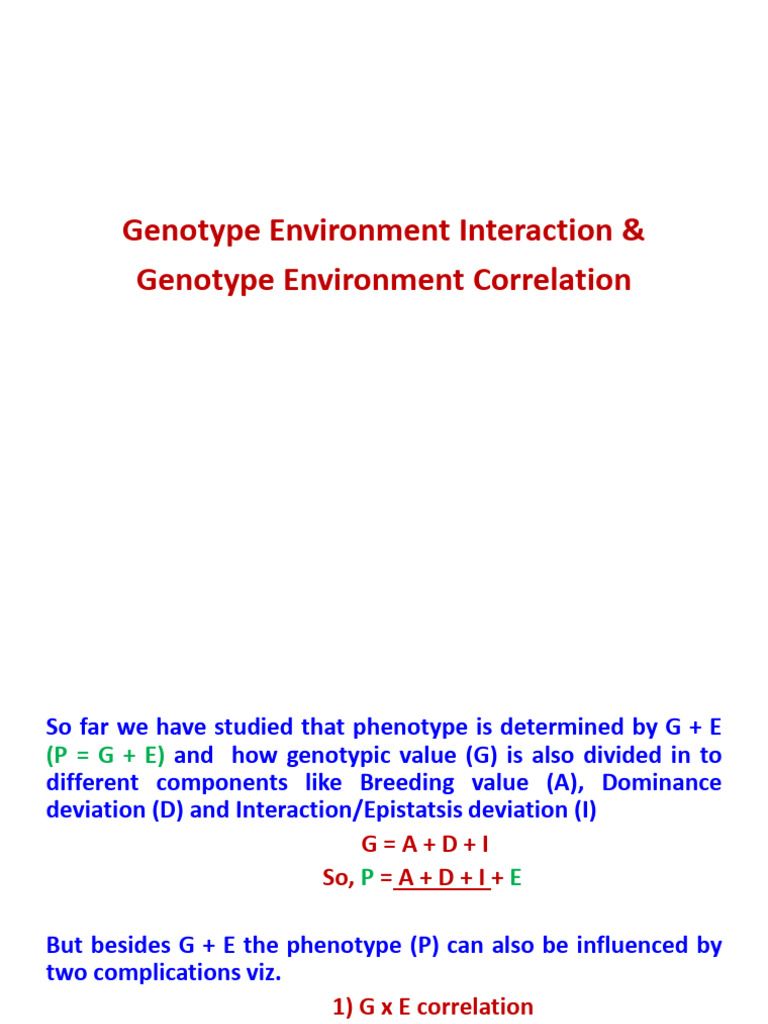 C63-G X E Interaction and correlation-1 | PDF | Cattle