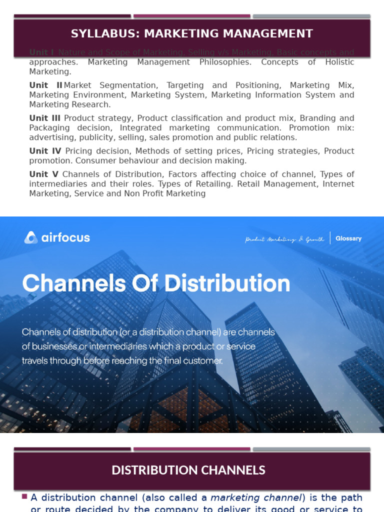 MM Channels of Distribution | PDF | Marketing | Retail
