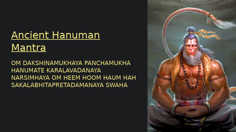 Ancient Hanuman Mantra | PDF