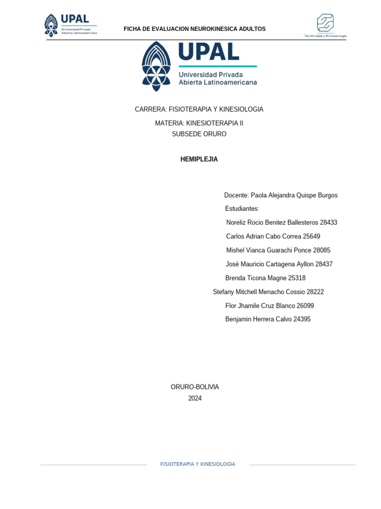 Ficha de Kine Final | PDF | Carrera | Neurología