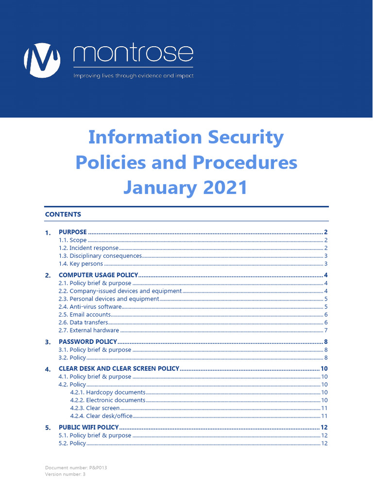 Information Security Policies and Procedures 2021 | PDF | Malware ...