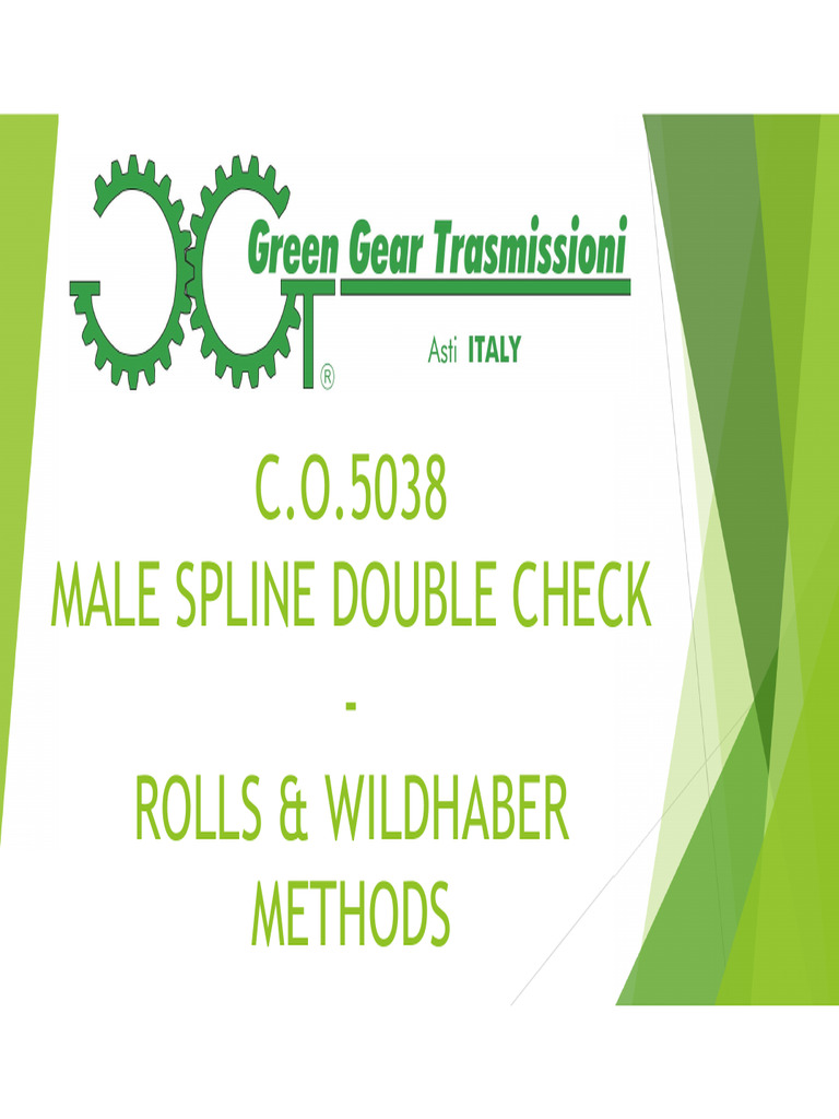 Male Spline Roll Check Instructions | PDF | Tangent