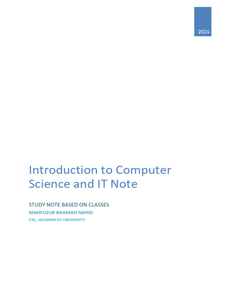 IT Notes | PDF | Computer Data Storage | Computer Network