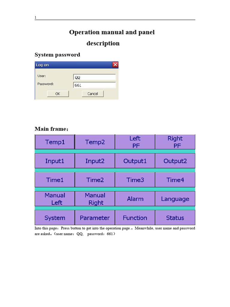 Operation Manual and Panel Description 1-2-5L-12L | PDF | Parameter (Computer Programming ...