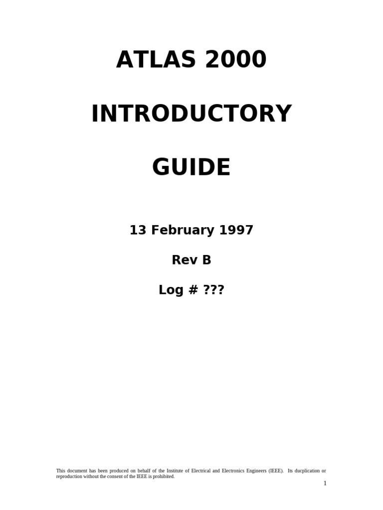 ATLAS 2000 Introductory Guide | PDF | Semantics | Syntax