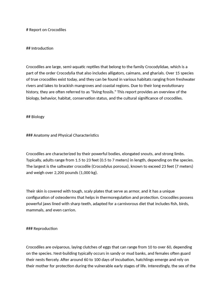Animals | PDF | Crocodile | Biology