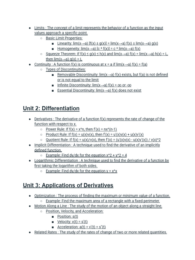 Calc Bc Unit 1 3 Pdf
