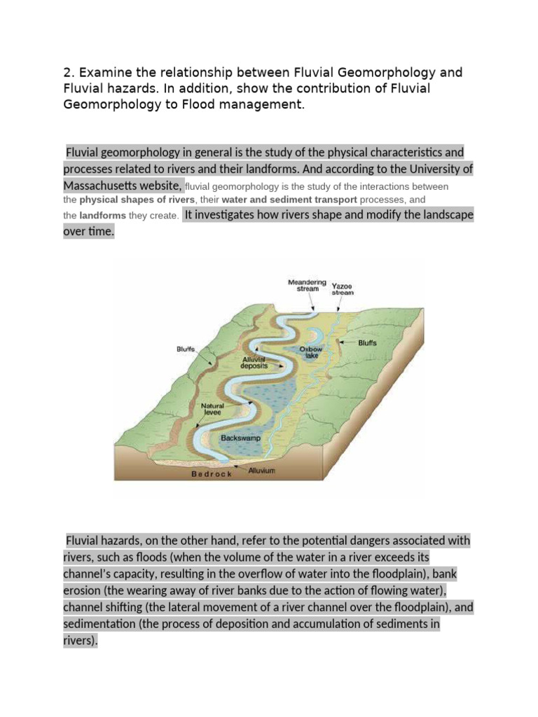 Fluvial Geomorphology and Flood Management | PDF | Geomorphology | Flood