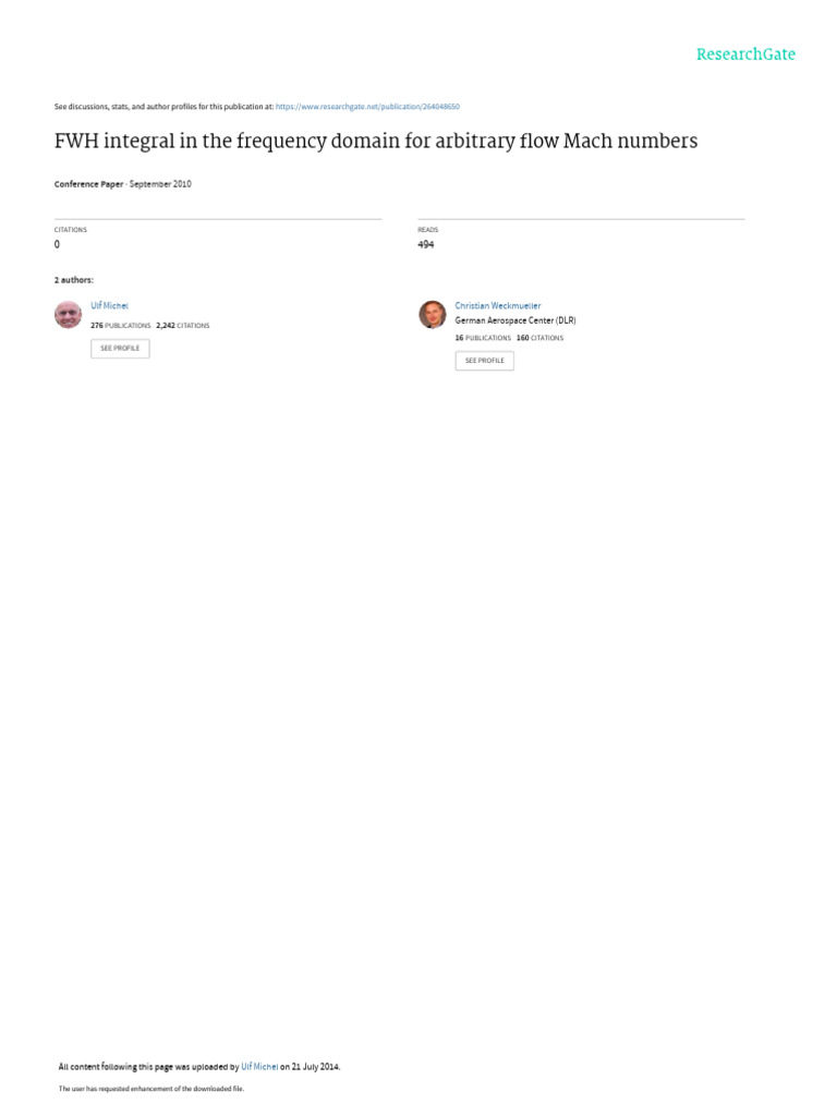 CEAA2010-Michel-Weckmueller-FWH_integral_in_the_frequency_domain_for_arbitrary_flow_Mach_numbers ...
