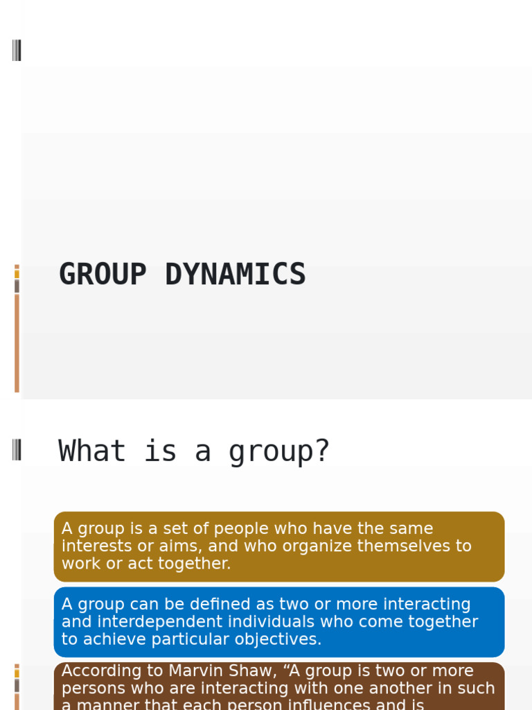 OB Group Dynamics | PDF | Group Cohesiveness | Cognition