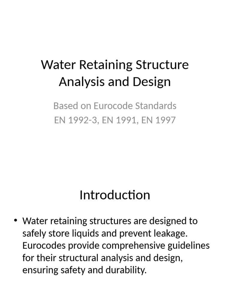 Eurocode Water Structure Design Guide | PDF