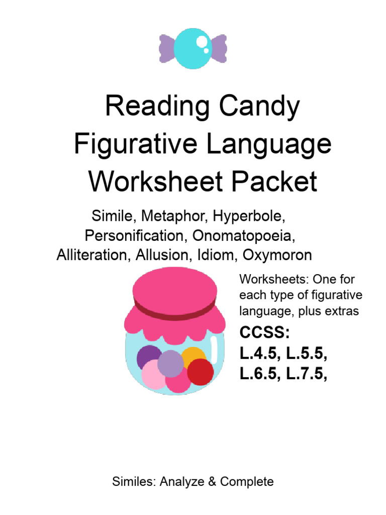 Candy-Themed Figurative Language Worksheets | PDF | Idiom