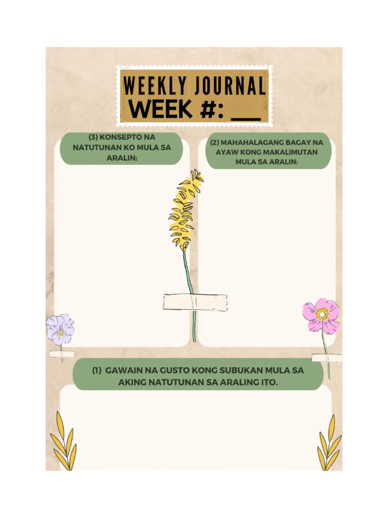 Weekly Journal 1 | PDF