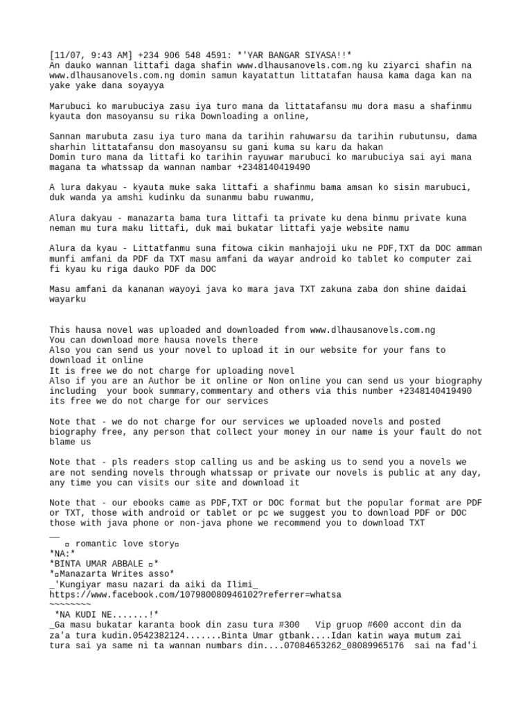 Yar Bangar Siyasa by Binta Umar Ab | PDF