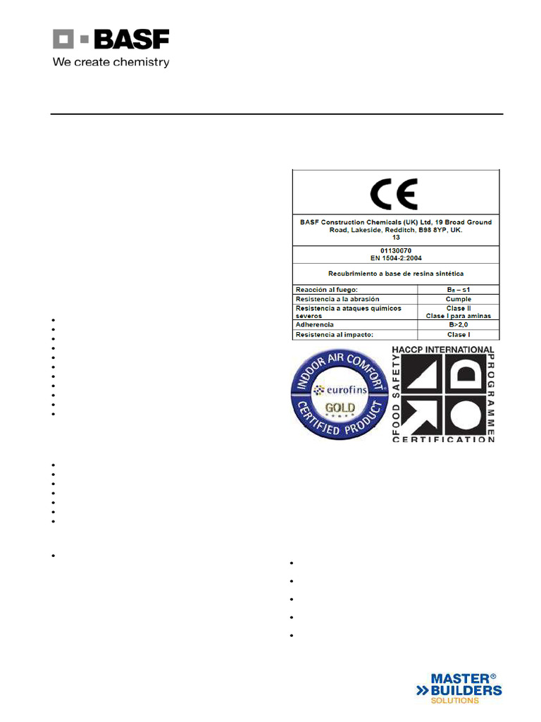 Ucrete RG - Basf | PDF | Hormigón | Solvente