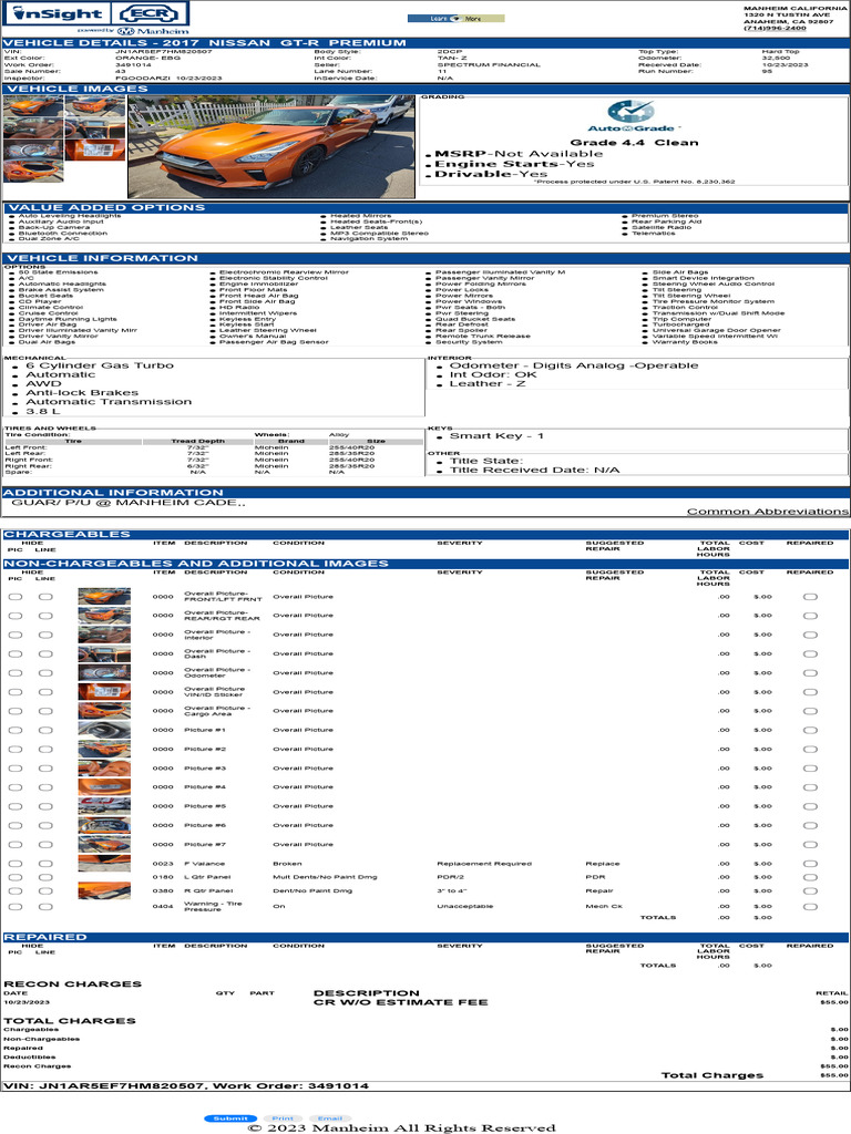 Condition Report - InSIGHT 4 | PDF | Airbag | Motor Vehicle