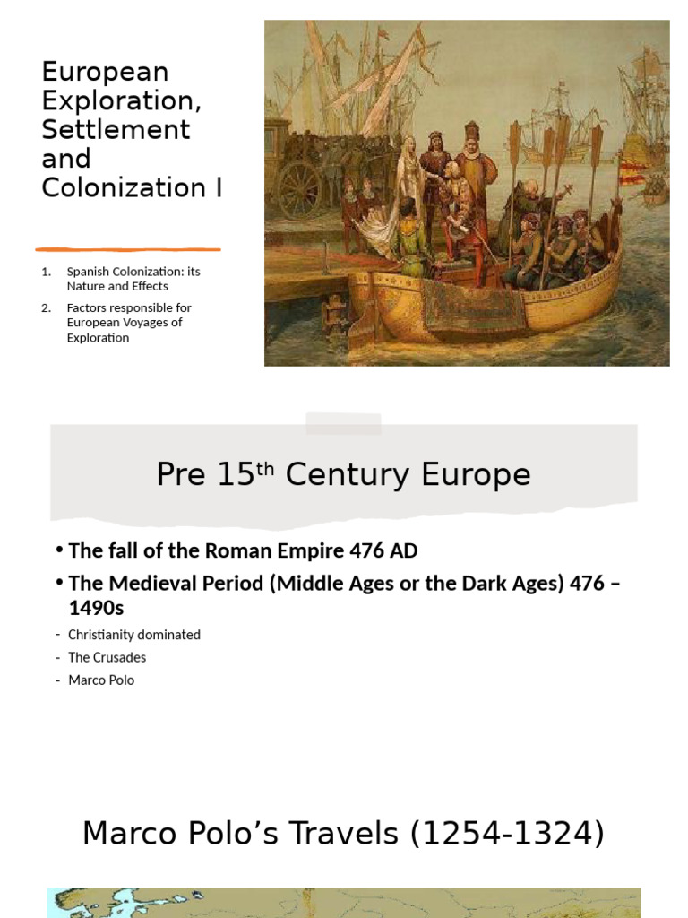 European Exploration and Settlement I | PDF | Age Of Discovery | Field ...