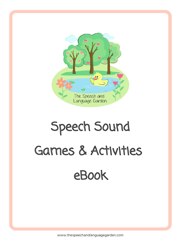 Speech Sounds Games Activities | PDF | Speech | Language Development